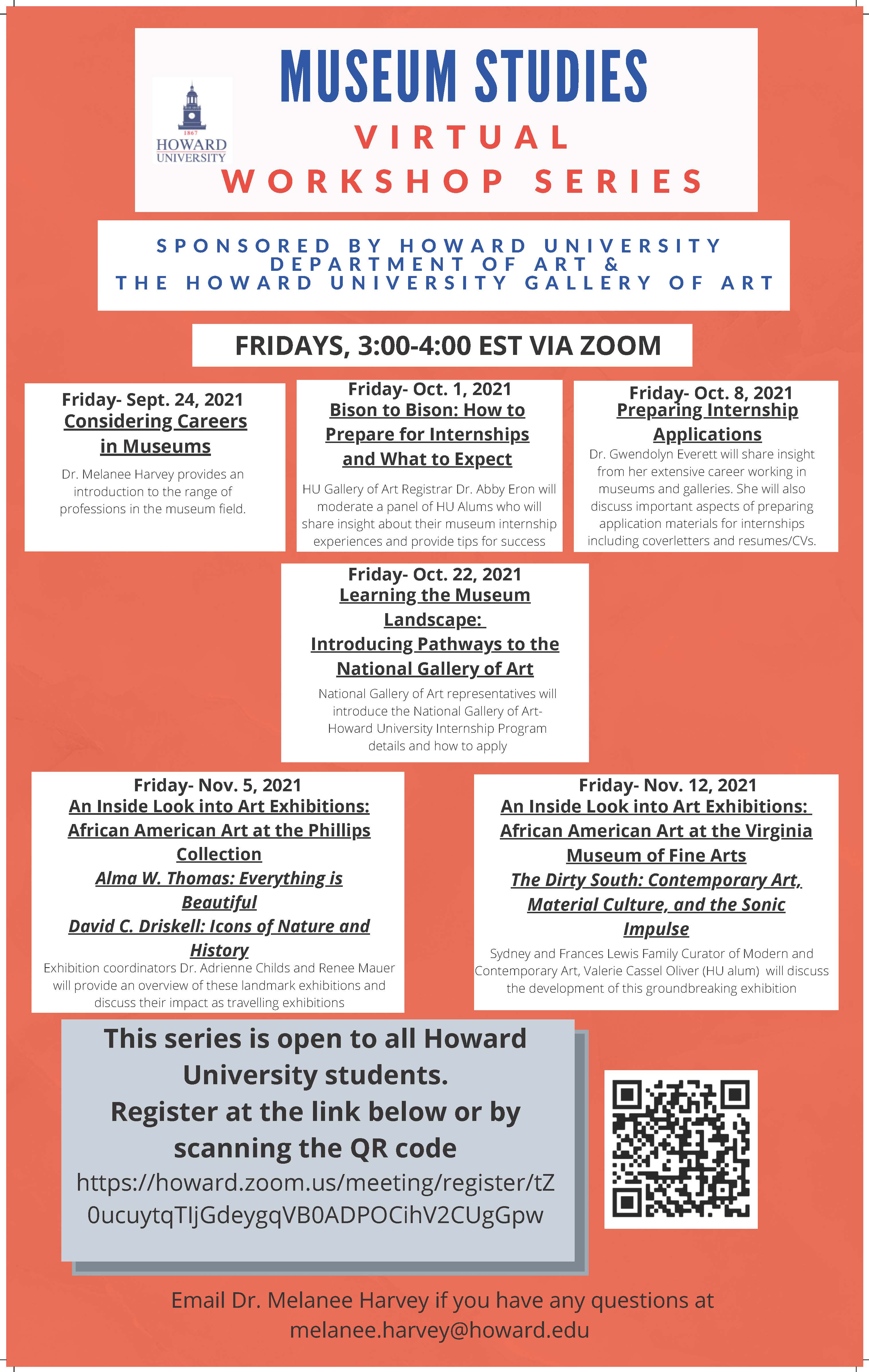 Museum Studies Virtual Workshop Series | Chadwick A. Boseman College of Fine Arts